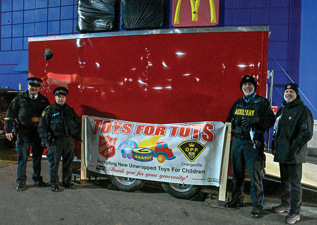 Dufferin OPP wraps up Toys for Tots with big success | Orangeville Citizen